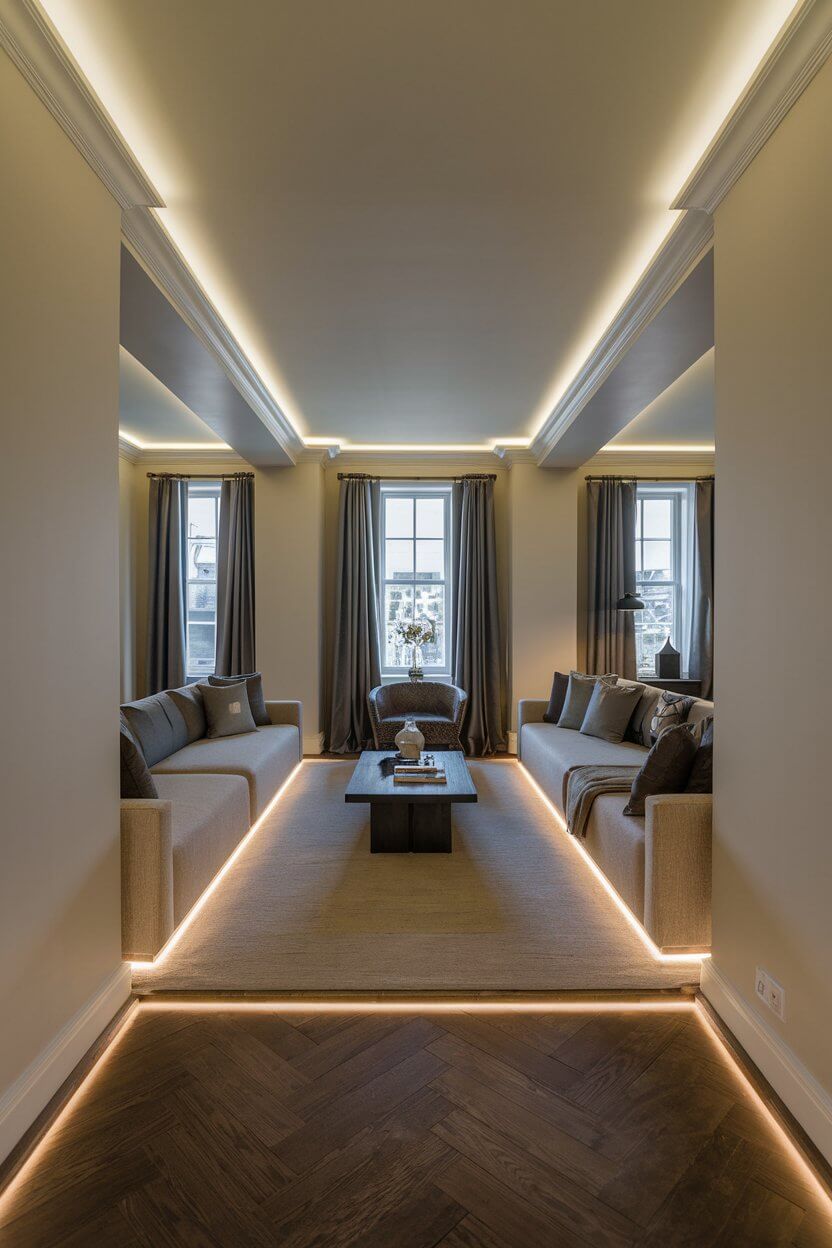 21 Gorgeous Mood Lighting Ideas That Will Make Your Living Room Feel ...
